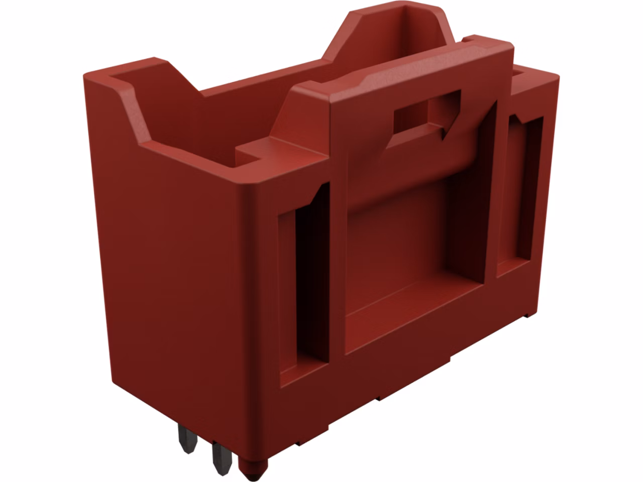 2.00mm Pitch, iGrid PCB Header, Dual Row, Vertical, Through Hole, Matte Tin (Sn) Plating, Positive Lock, 14 Circuits, Tray, 3.20mm PC Tail Length, Red, with PCB Locator for sale