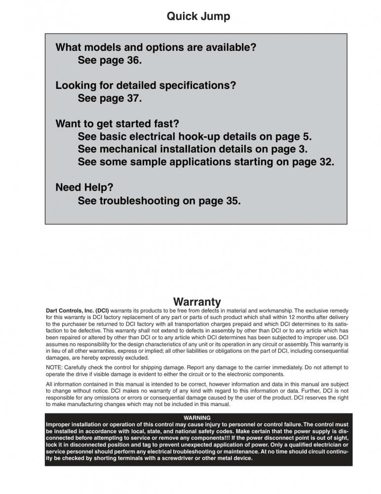 DART ASP40 manual page 2