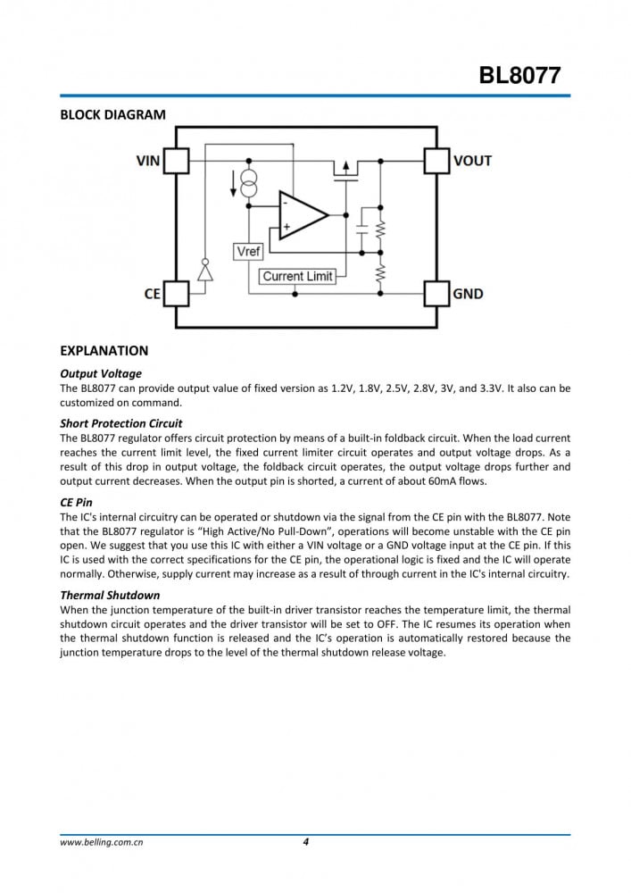 BL8077 datasheet page 4