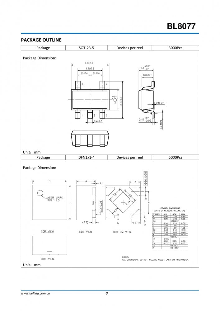 BL8077 datasheet page 8