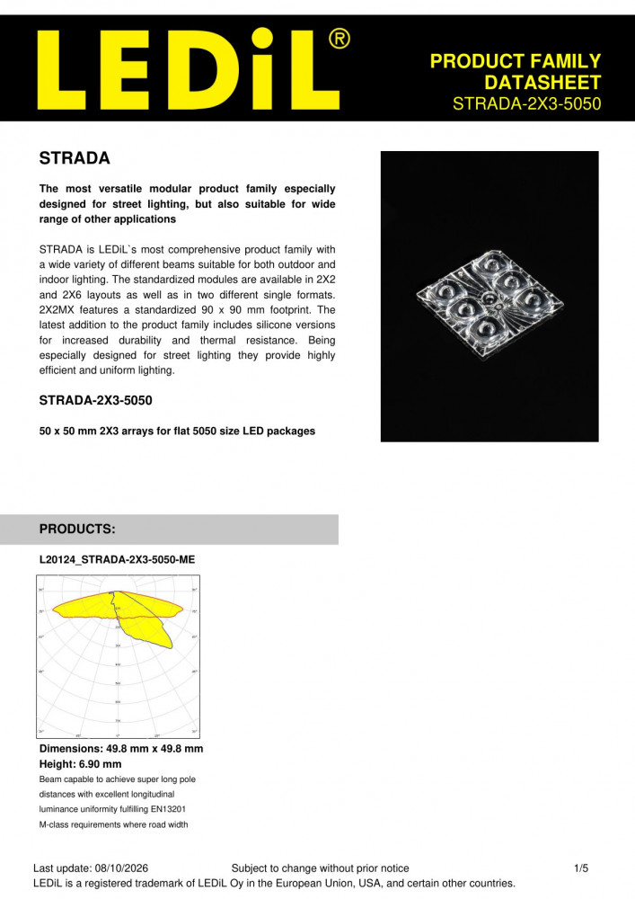 STRADA-2X3-5050-ME technical document page 1