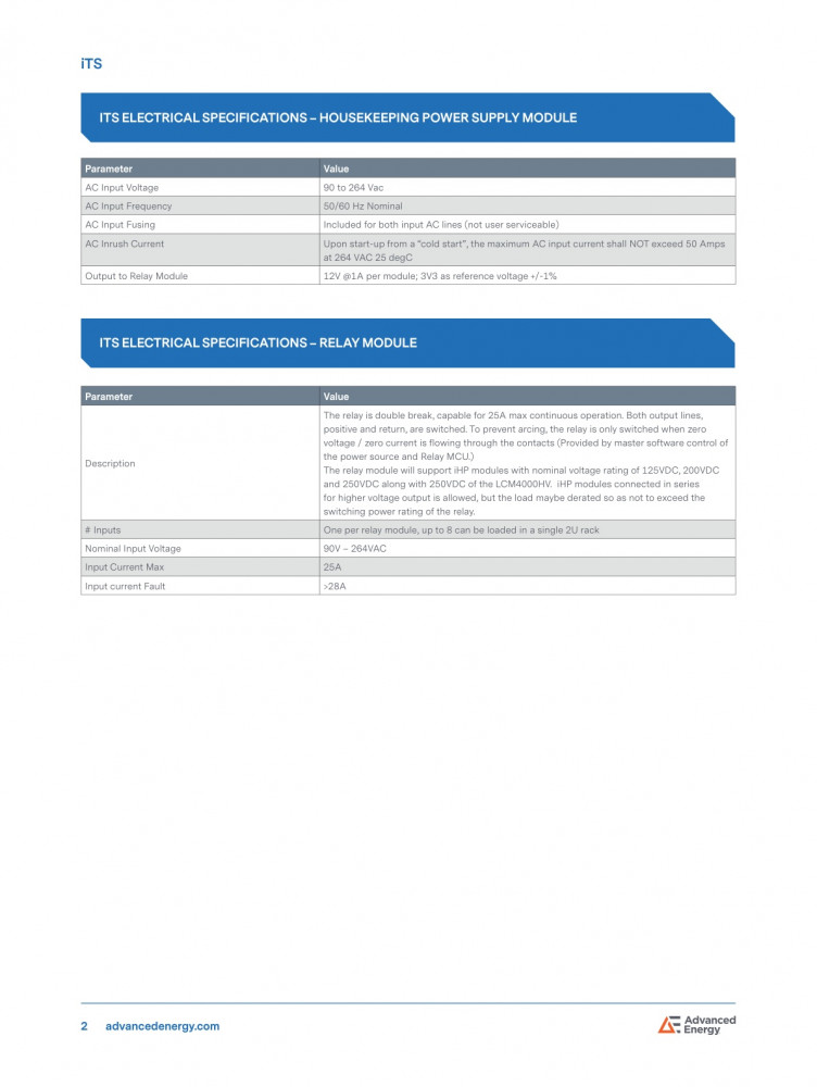 Intelligent Transfer Switch documentation page 2