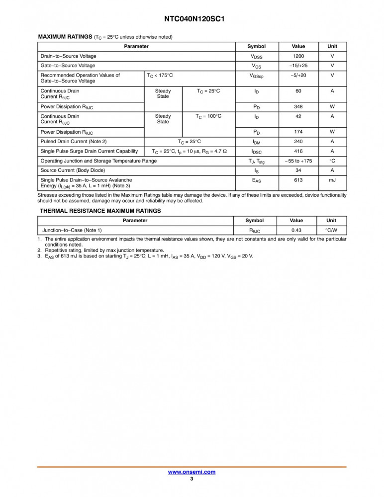 NTC040N120SC1 datasheet page 3