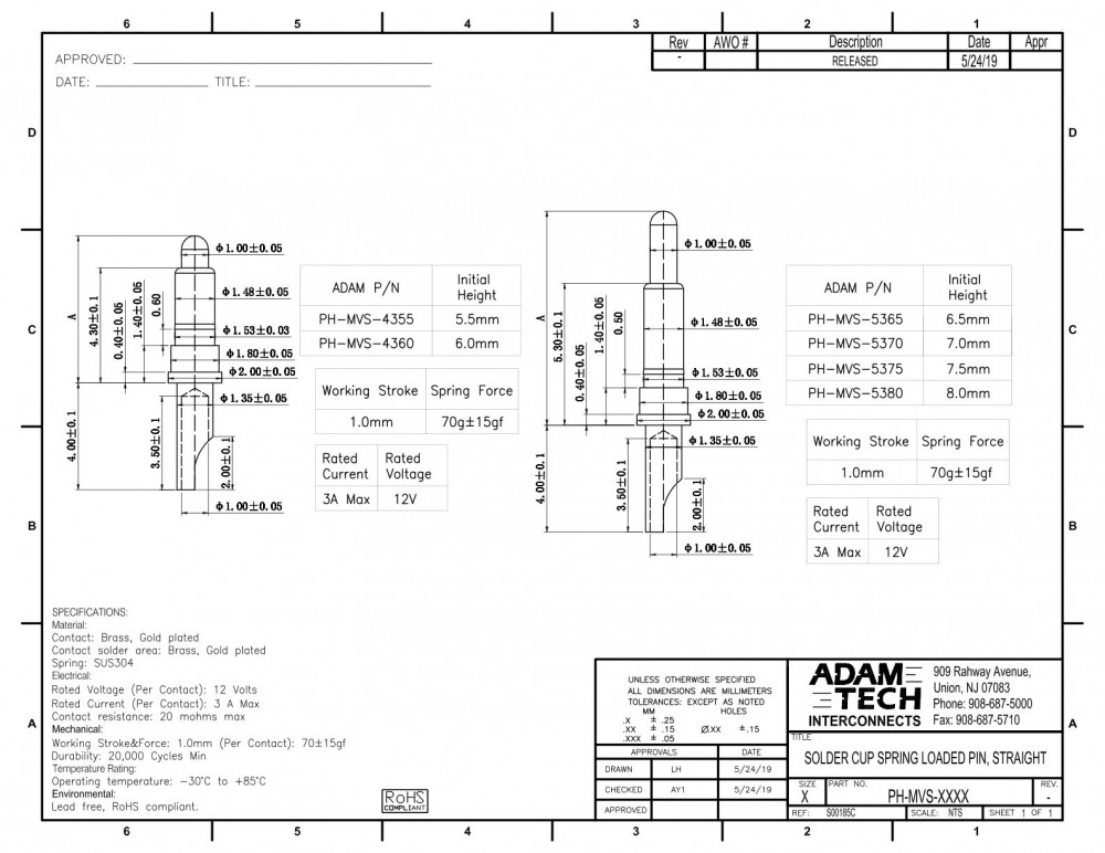 ADAM TECH PH-MVS-XXXX drawing preview