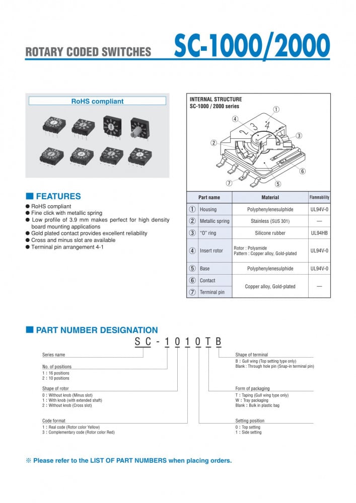 Nidec SC-2210TB datasheet page 1