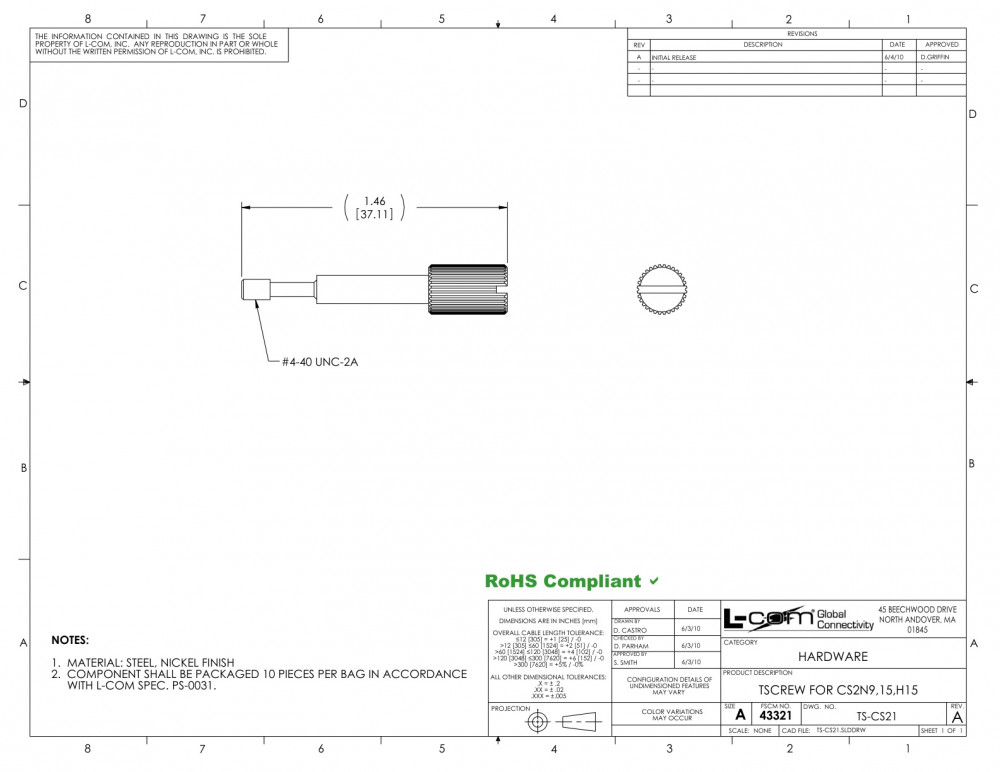 L-com TS-CS21 technical document preview
