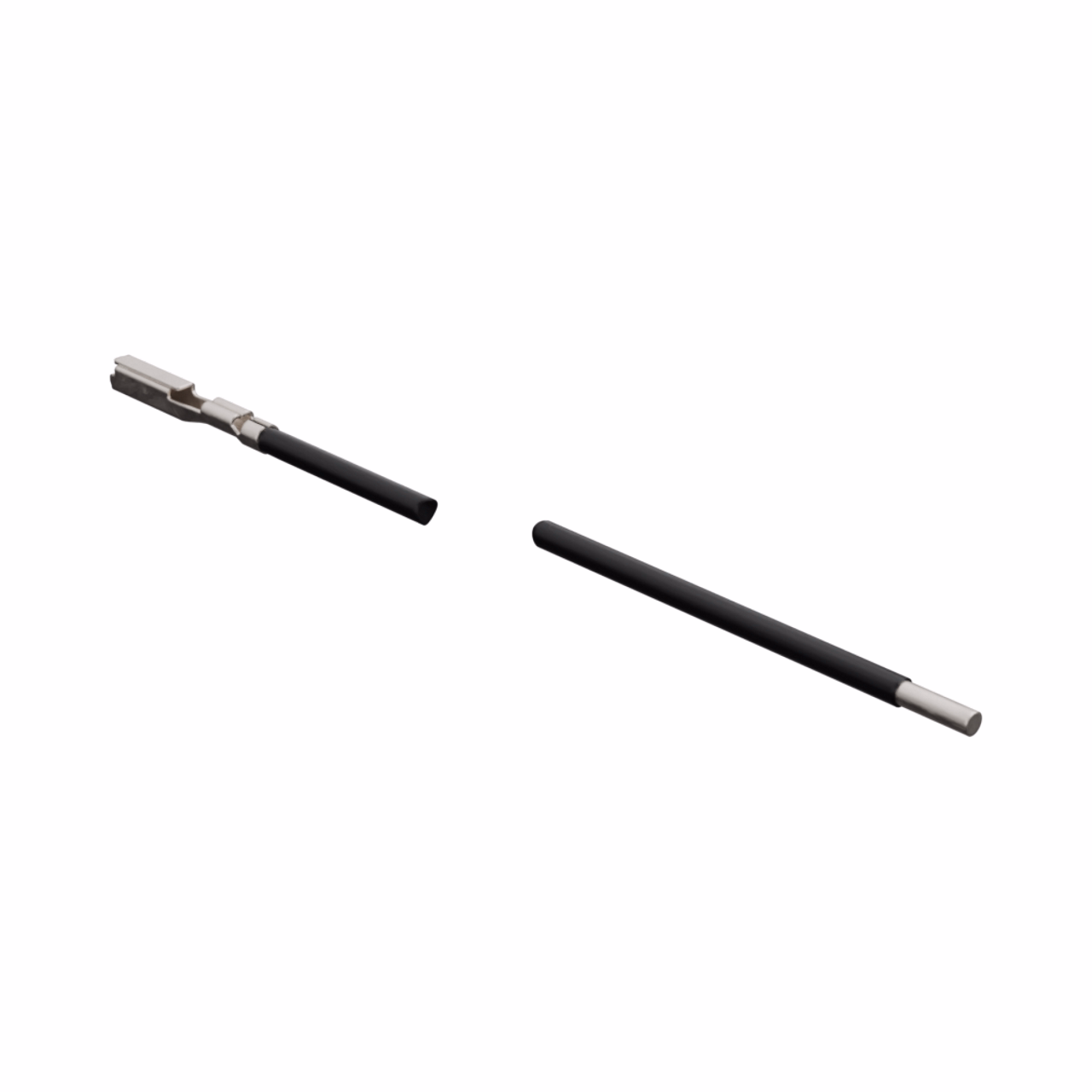 Pre-Crimped Lead MX64-Female-to-Pigtail, Tin (Sn) Plating, 450.00mm Length, 20 AWG, Black for sale