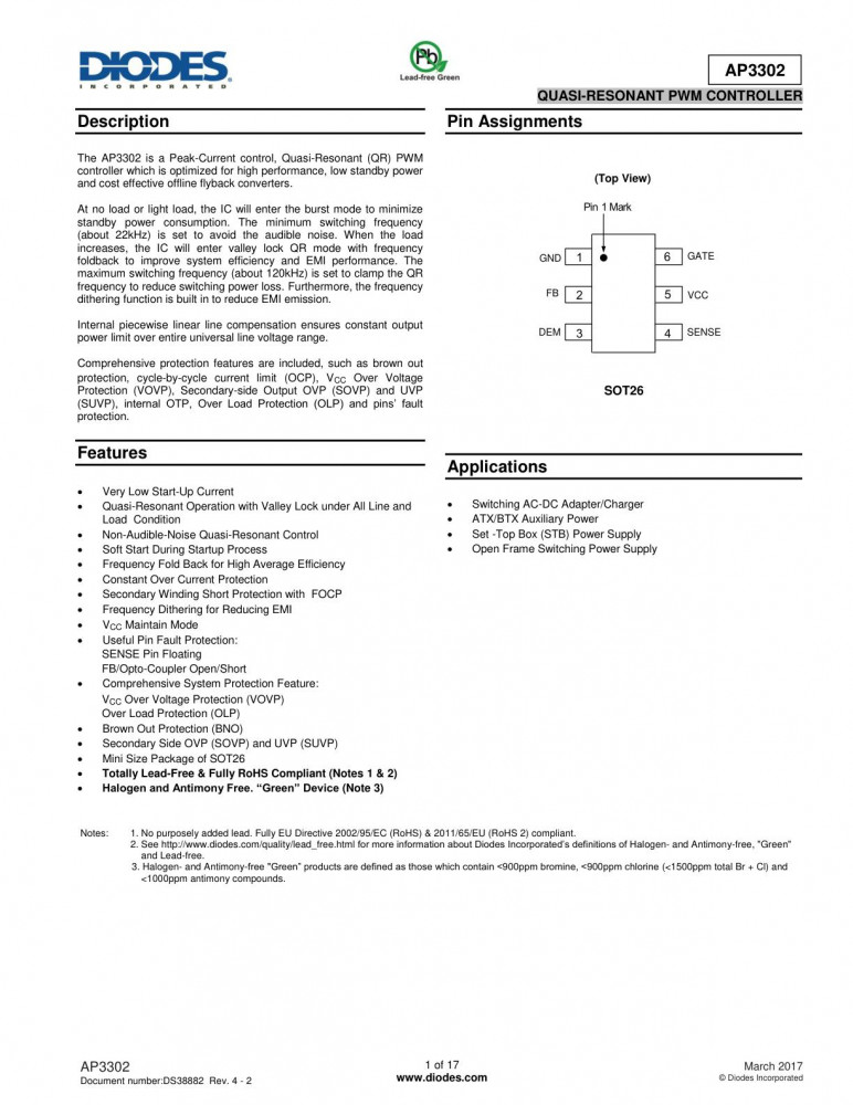 AP3302AEV2 datasheet page 1