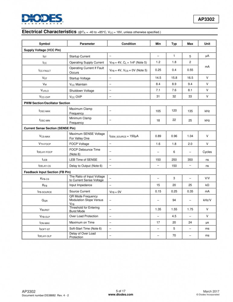 AP3302AEV2 datasheet page 5
