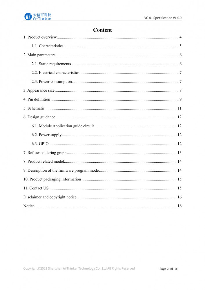 VC-01 datasheet page 3