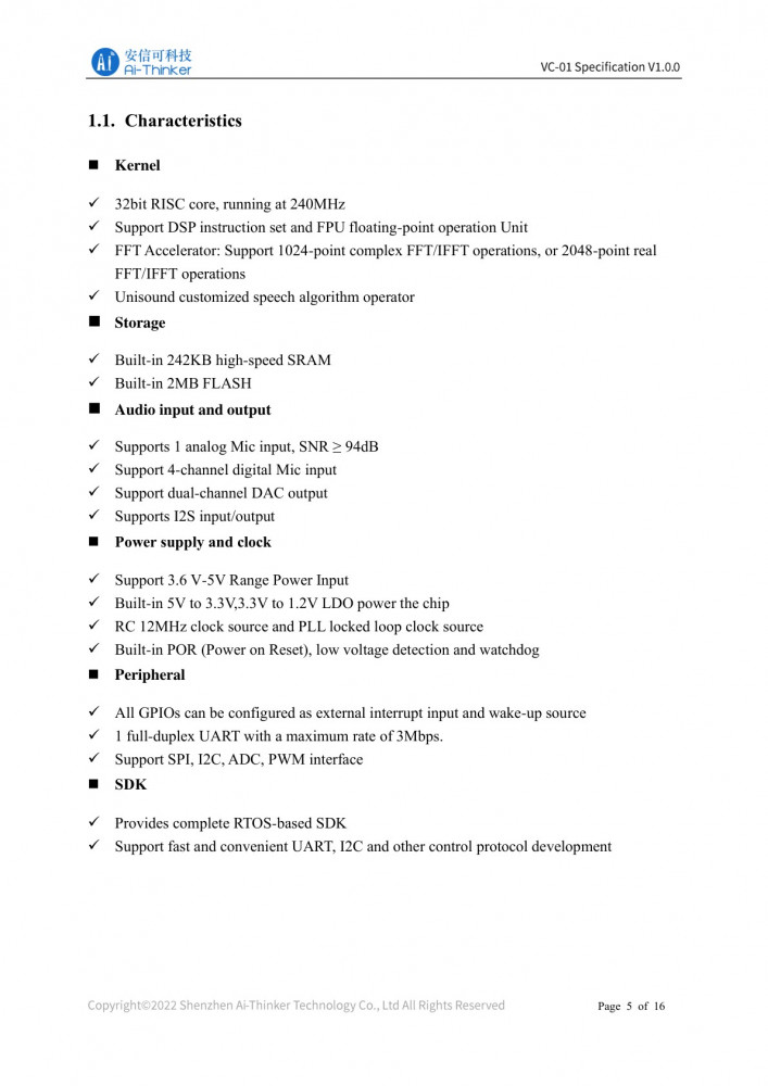 VC-01 datasheet page 5