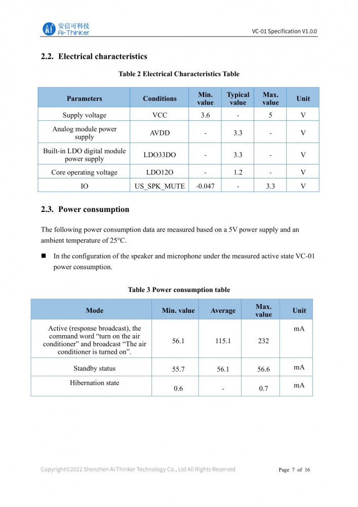 VC-01 datasheet page 7