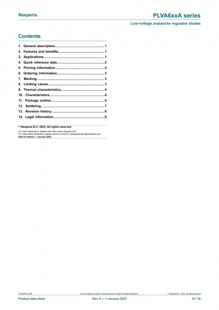 PLVA659A datasheet page 10