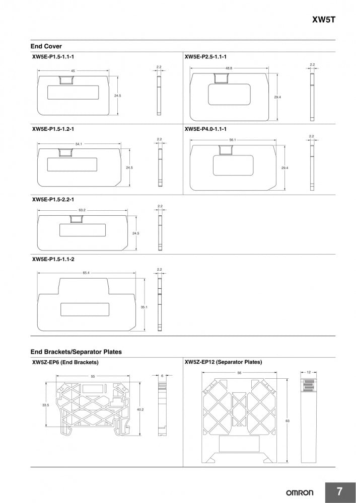 OMRON XW5E technical document page 7