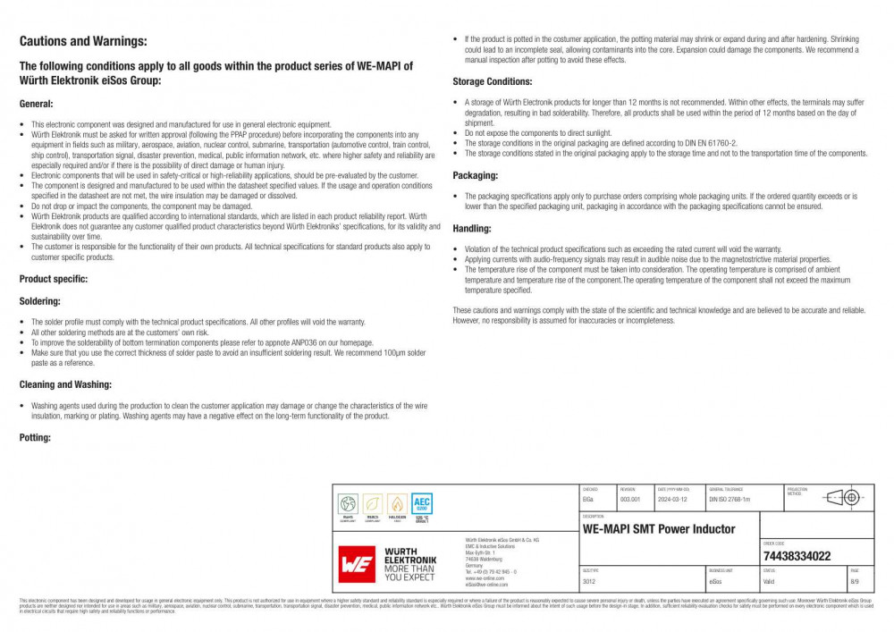 74438334022 datasheet page 8