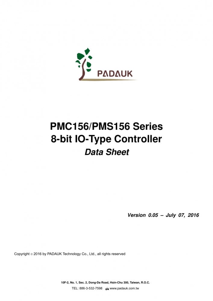 PMC156-S16 datasheet page 1