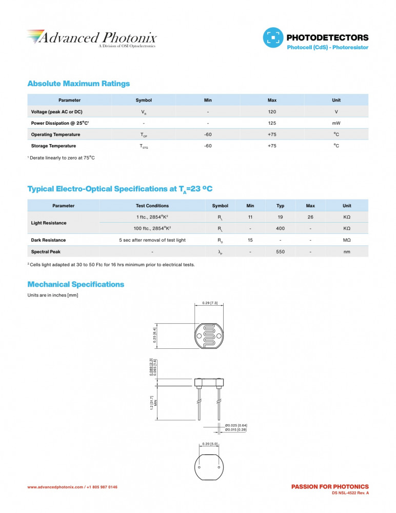 NSL-4522 technical document page 2