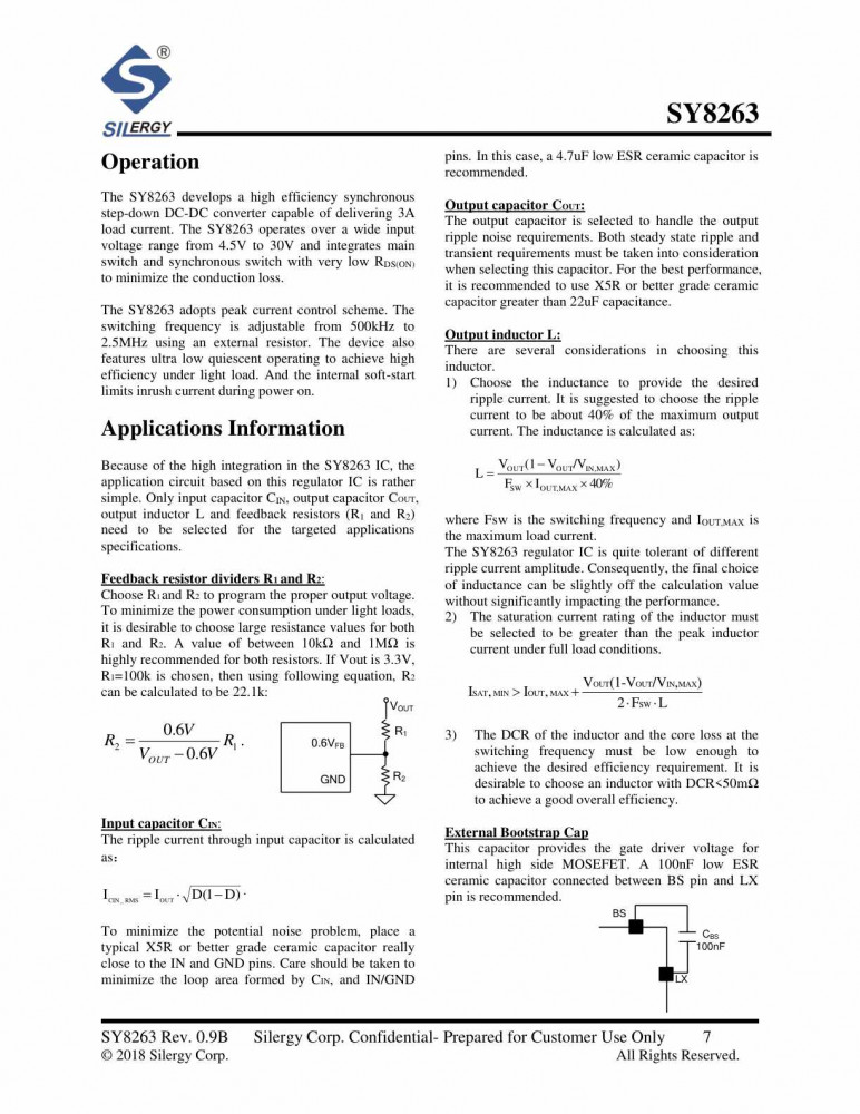 SY8263AIC datasheet page 7