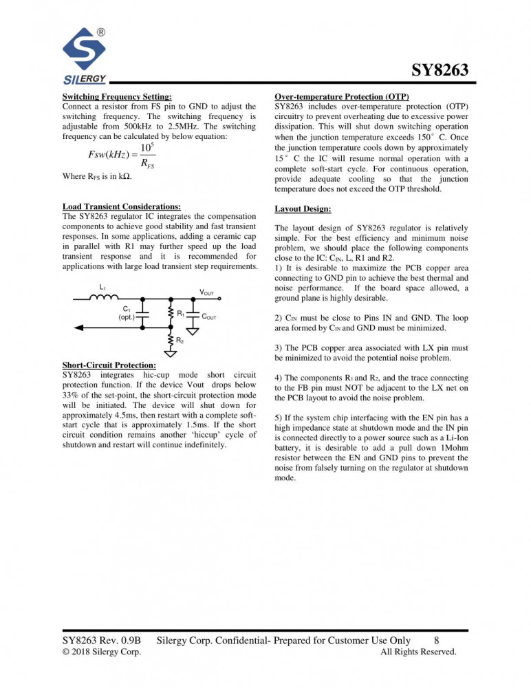 SY8263AIC datasheet page 8