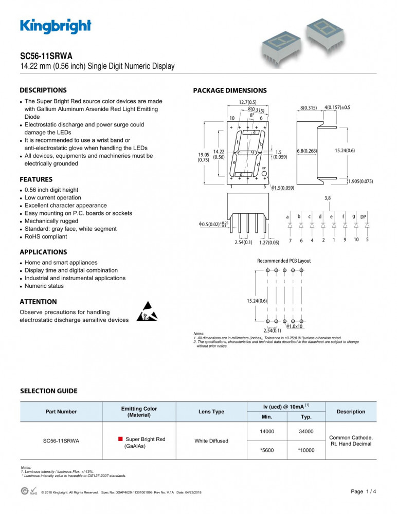 SC56-11SRWA datasheet page 1