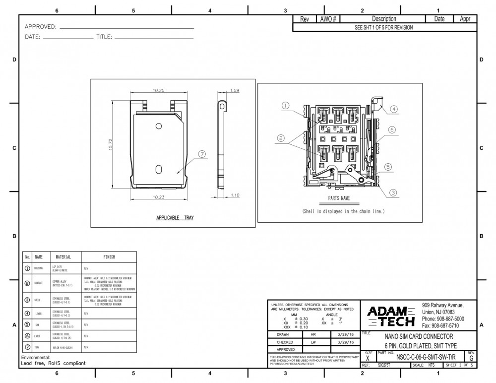 ADAM TECH connector drawing page 3