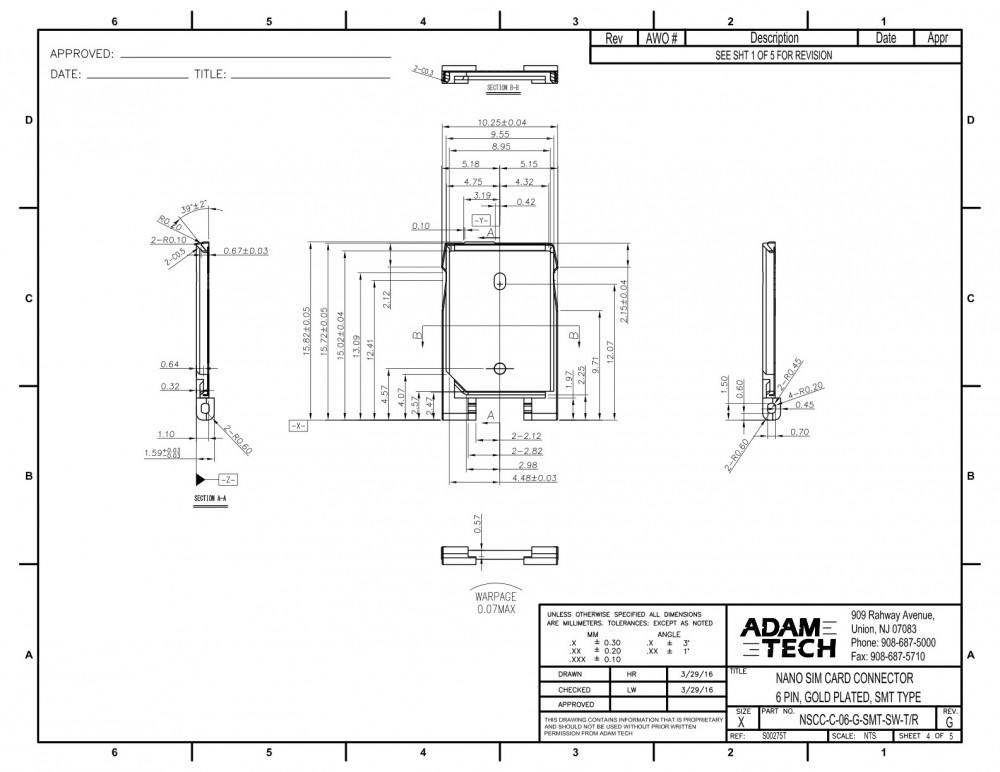 ADAM TECH connector drawing page 4