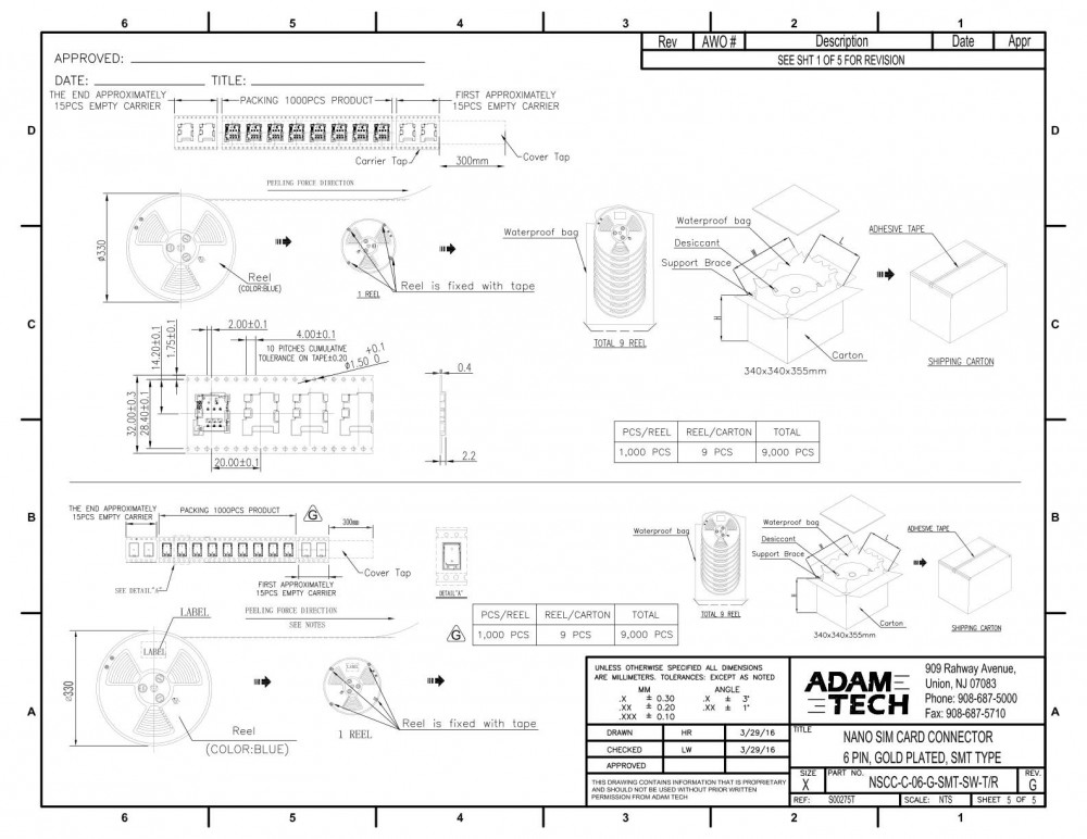 ADAM TECH connector drawing page 5