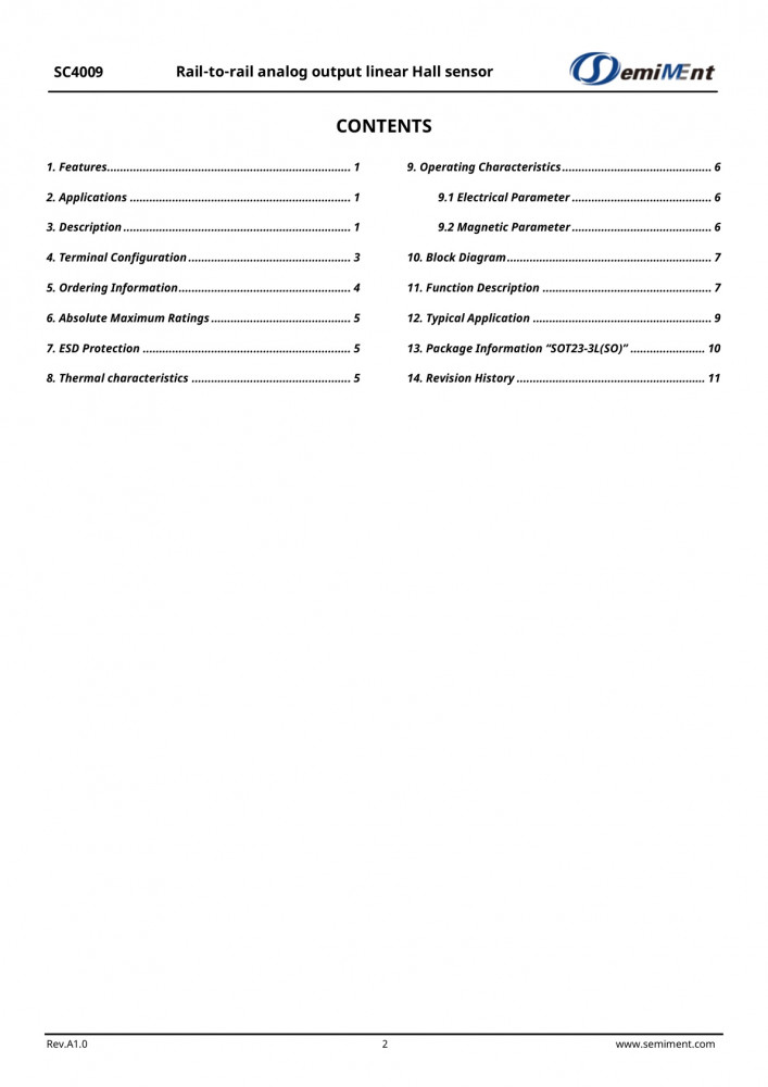 SC4009 datasheet page 2
