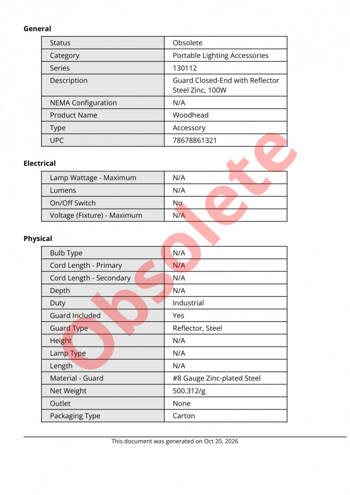 Product document image 2 for MOLEX 1301120114