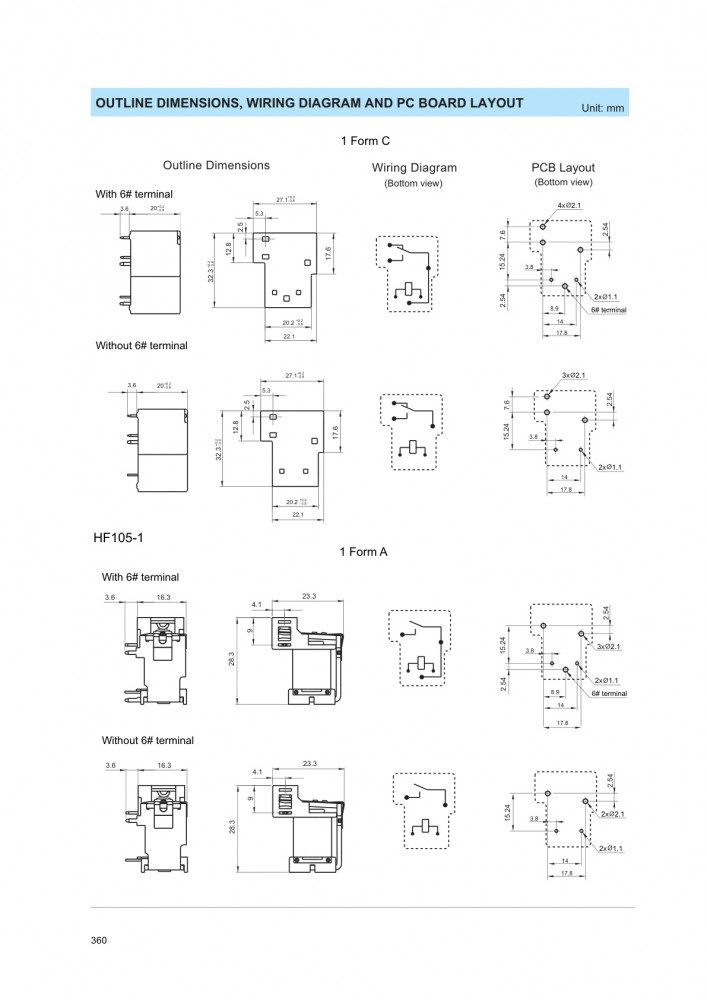 HF105F-1 datasheet page 4