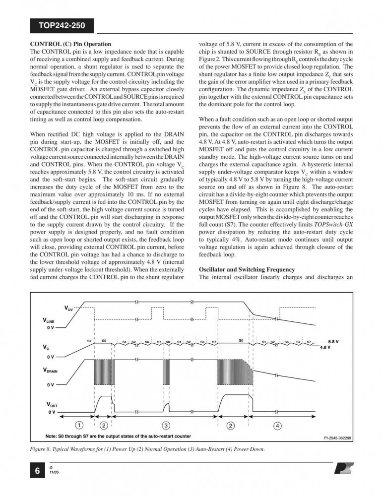 TOP243PN technical document page 6