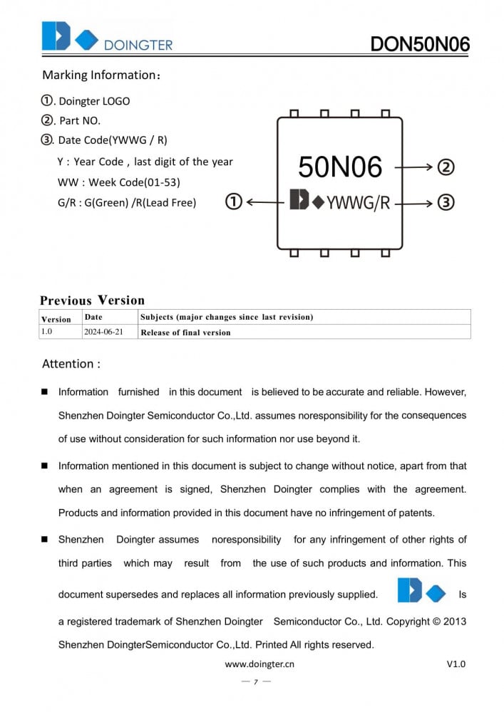 DON50N06 datasheet page 7
