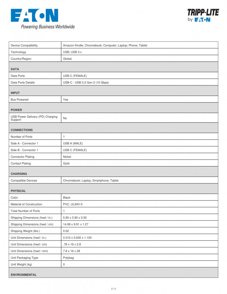 U329-000-10G technical document page 2