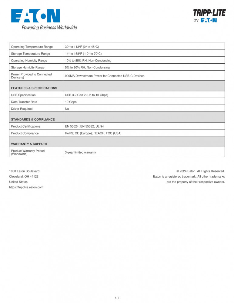U329-000-10G technical document page 3