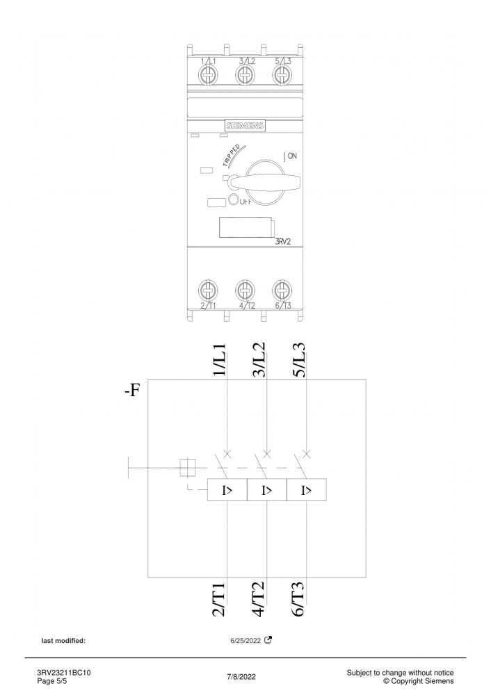 SIEMENS 3RV23211BC10 datasheet page 5