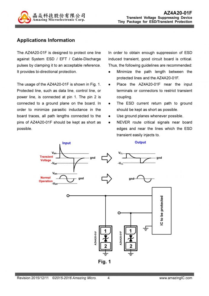 AZ4A20-01F datasheet page 4