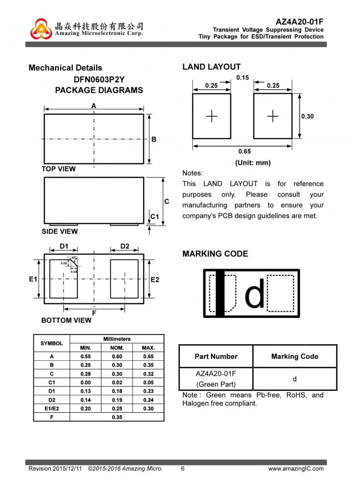 AZ4A20-01F datasheet page 6