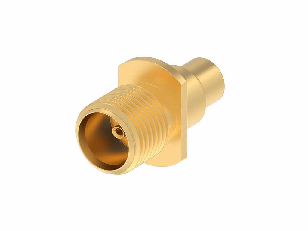 MCX Plug, Straight, Crimp, RG-174, RG-188 and RG-316 Cable, Brass Body, Gold (Au) Plated, 50 Ohms