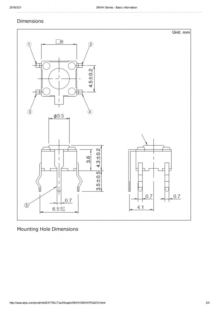 SKHHPQA010 dimensions drawing
