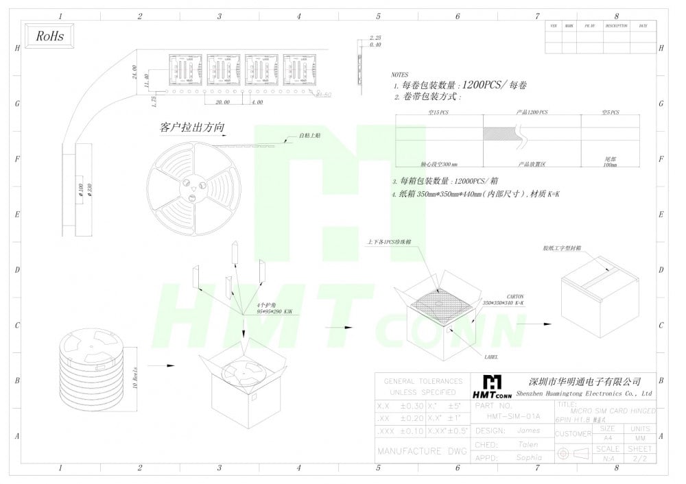 HMT-SIM-01A technical drawing page 2