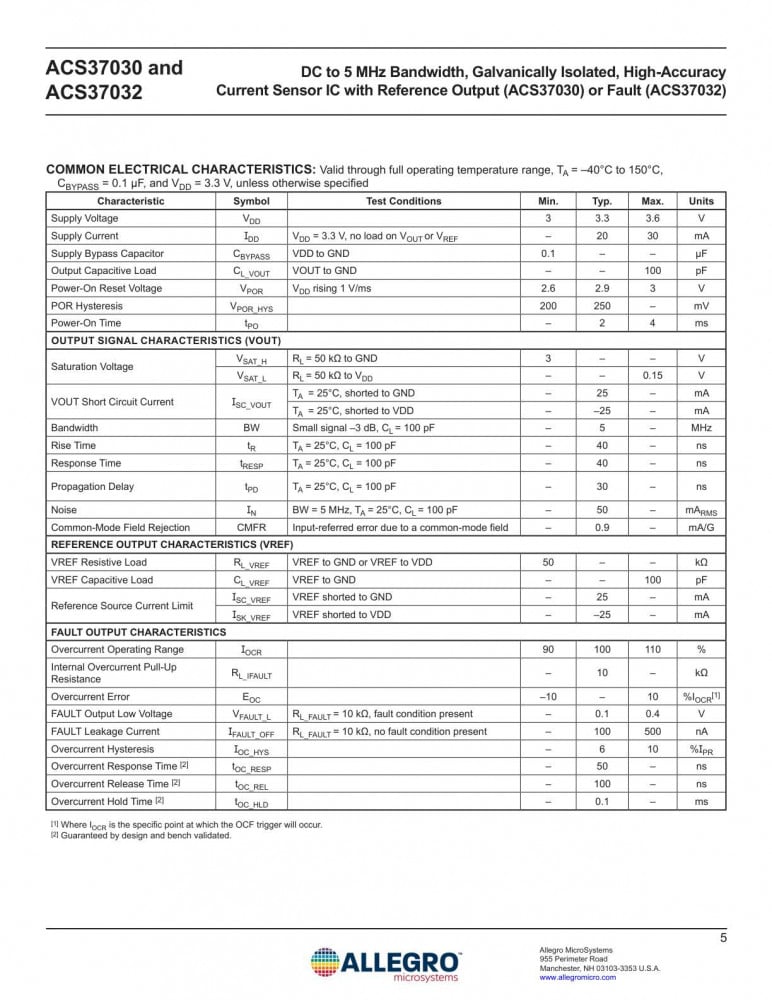 ACS37030 datasheet page 5