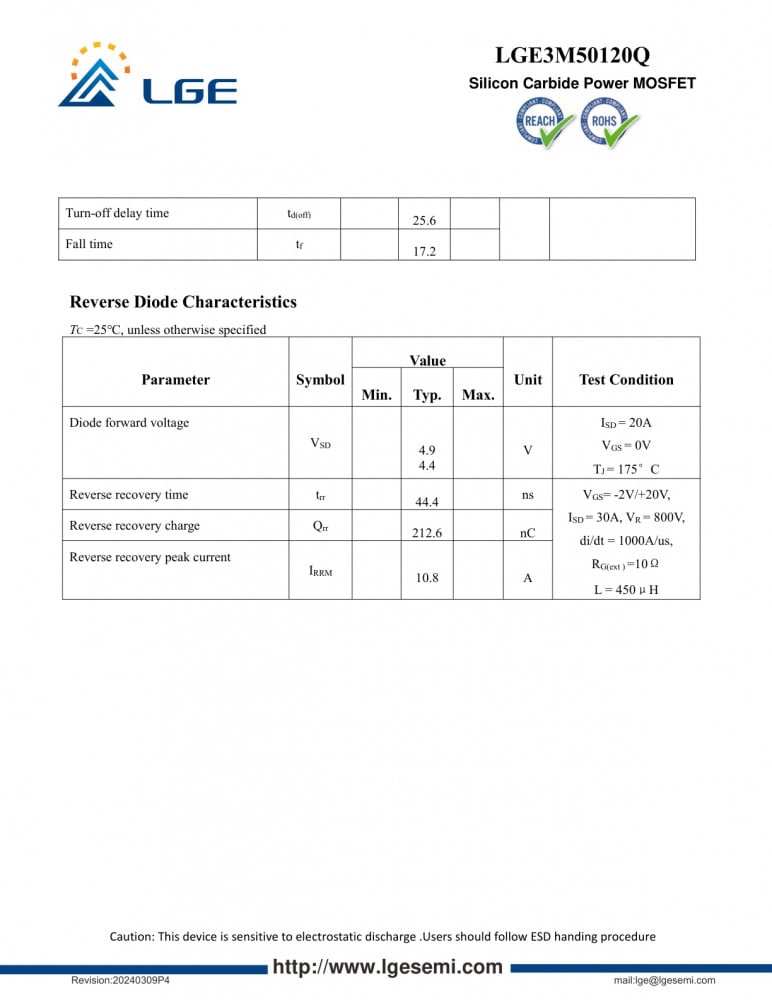 LGE3M50120Q datasheet page 4