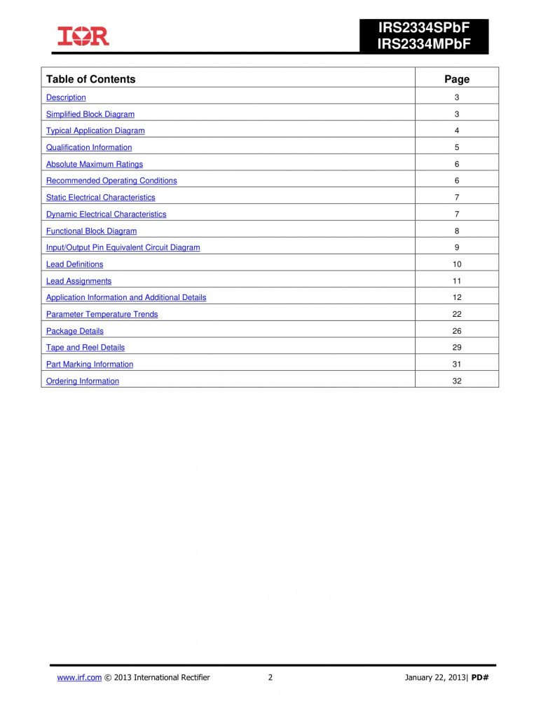 IRS2334 datasheet page 2