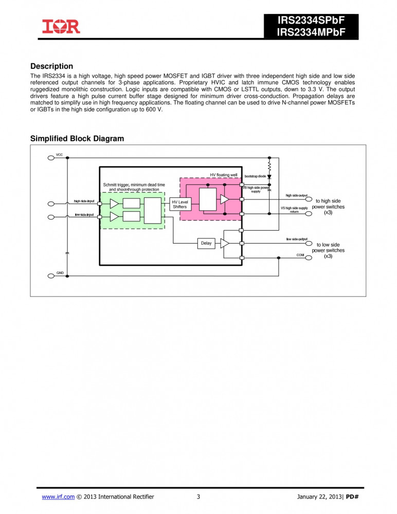 IRS2334 datasheet page 3