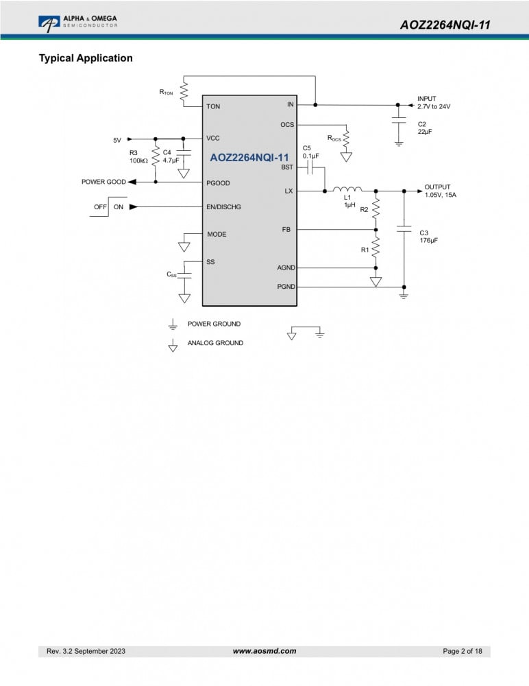 AOZ2264NQI-11 datasheet page 2