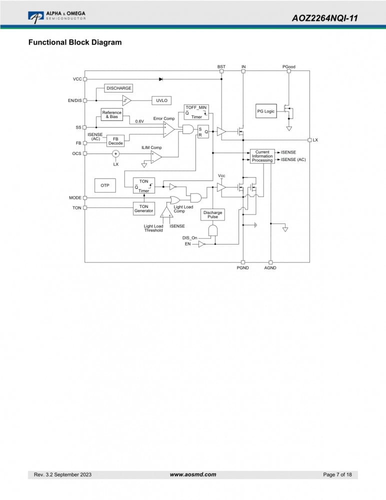 AOZ2264NQI-11 datasheet page 7