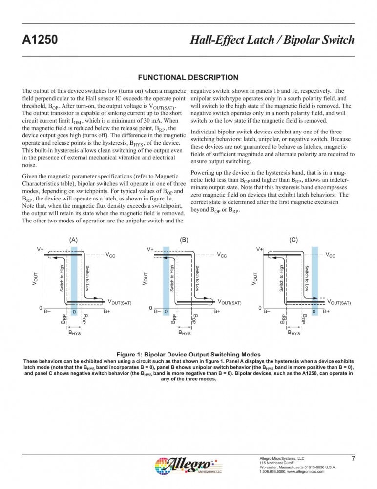 A1250 datasheet page 7