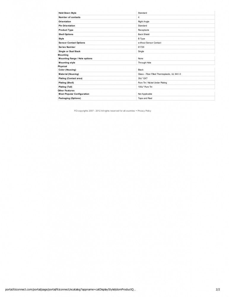 61729-1010RLF technical document page 2
