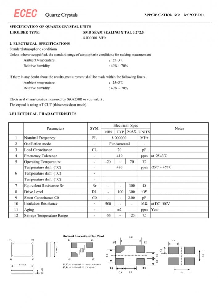M0800PJ014 technical document page