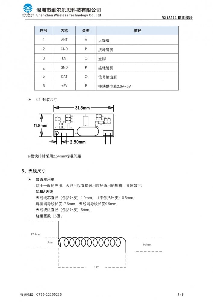 RX18211-4 datasheet page 3